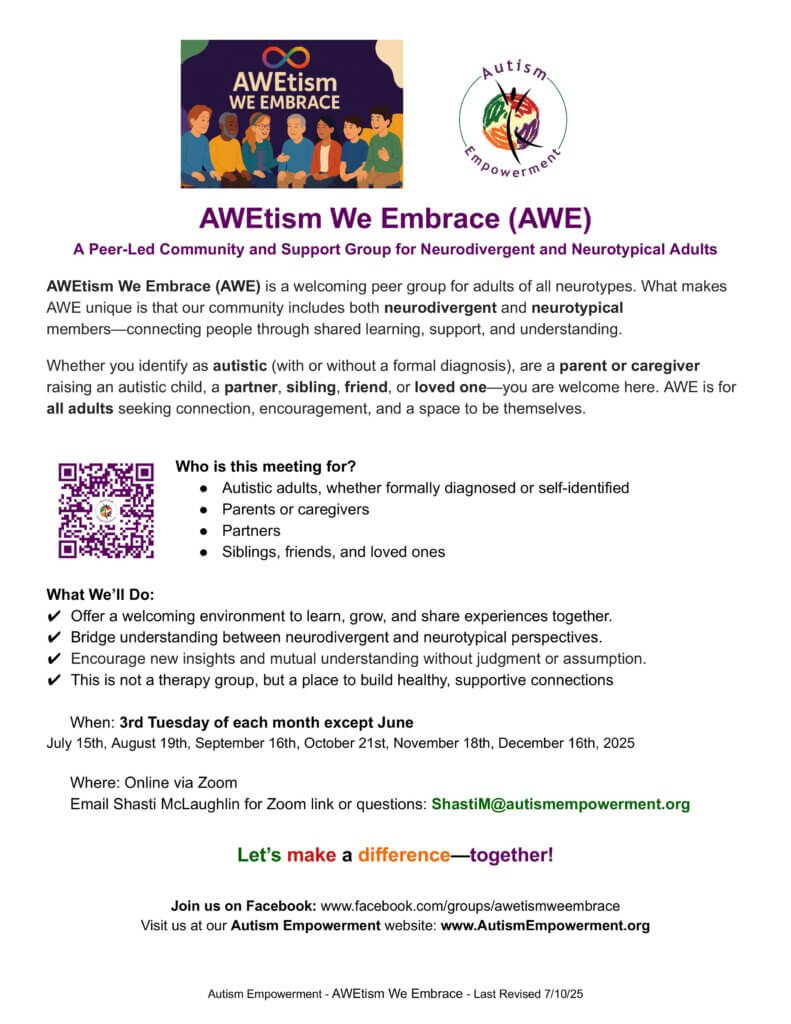 AWEtism We Embrace (AWE) – Autism Empowerment